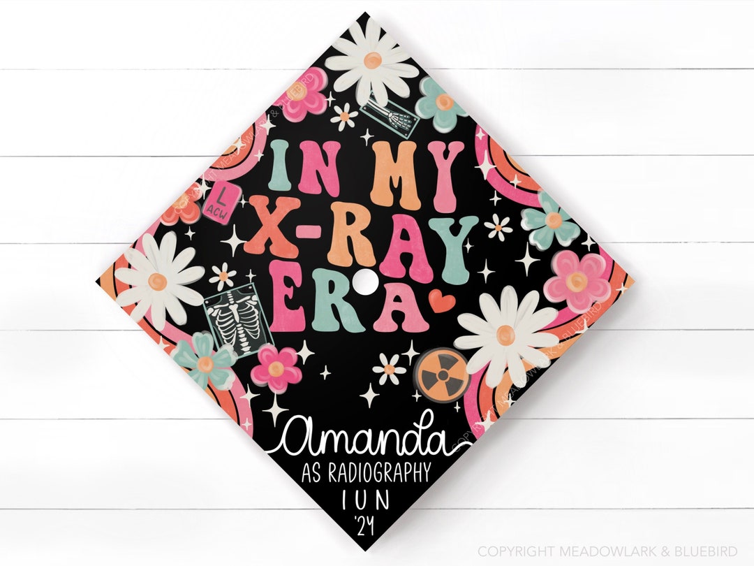 X Ray Tech Graduation Cap Topper - Radiology Graduation Cap - Xray Rad ...