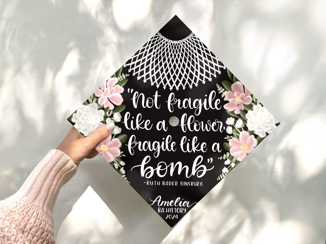 Custom RBG Graduation Cap Topper - Political Feminist Grad Cap Topper ...