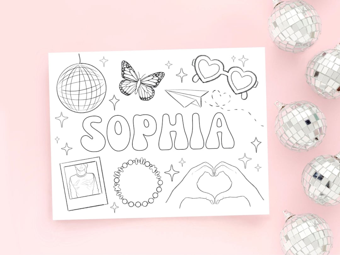 Custom in My Era Coloring Page - PRINTABLE Name Coloring Page - in My ...