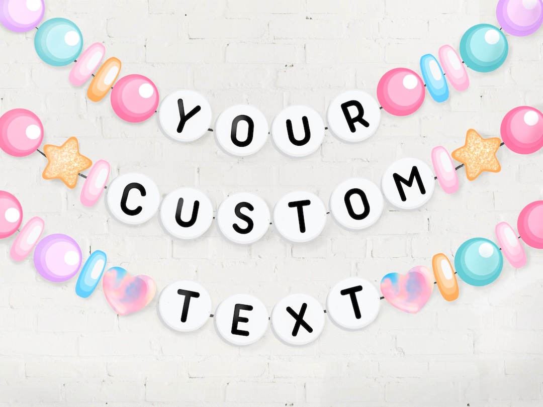 Friendship Bracelet Banner - Printable Friendship Bracelet Garland ...