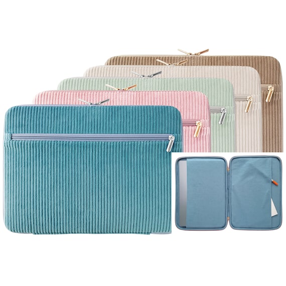 Corduroy Laptop Sleeve 13 14 15 16 17 Inch Cute Laptop Case With Pockets and Zipper Choose Your Color Combination HP Dell Lenovo Acer Etsy UK