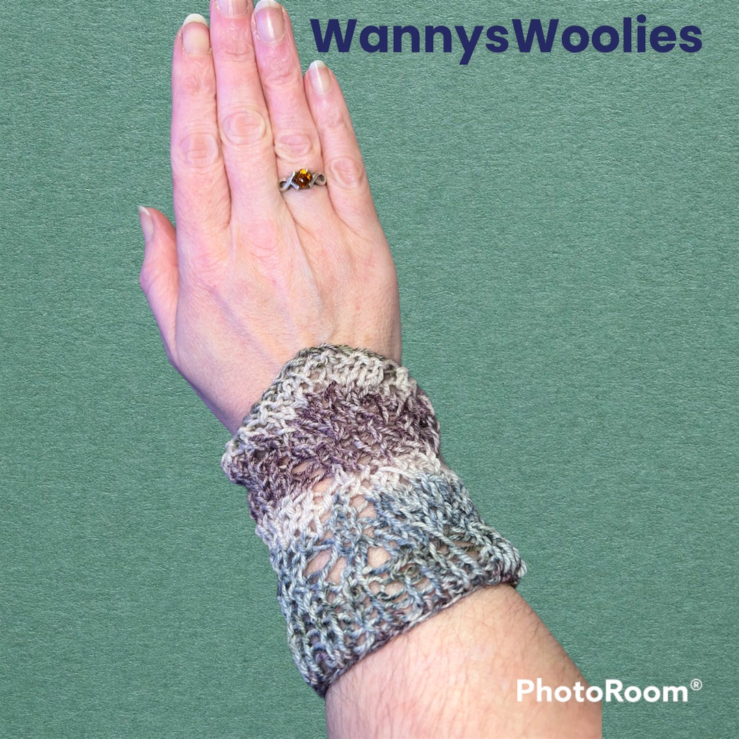 Hand Knitted Elegant Laced Patterns Wristlets/wrist Warmers, - Etsy