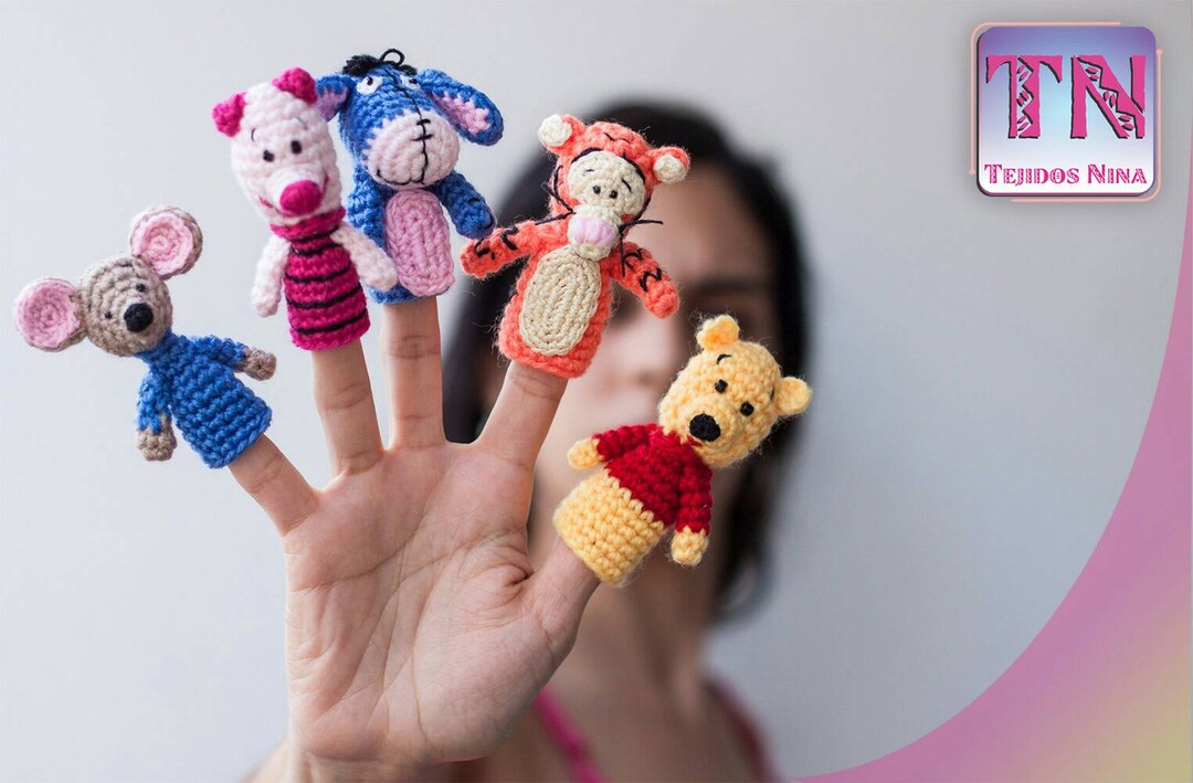 Crochet Handmade Stuffed Funny Finger Puppets - Etsy