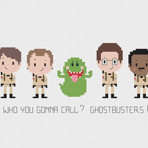 Ghostbusters Inspired Cross Stitch Who You Gonna Call PDF | Etsy