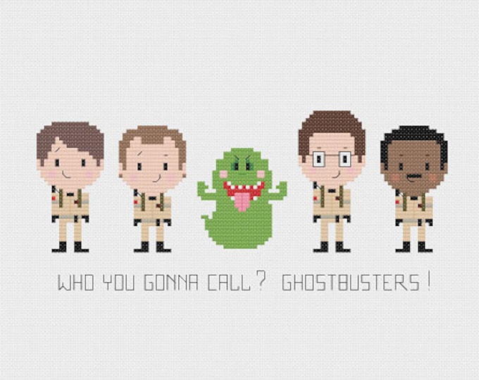 Ghostbusters Inspired Cross Stitch Who You Gonna Call PDF Instant ...