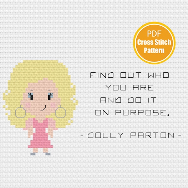 Dolly Parton Stitch Cross Embroidery - Etsy