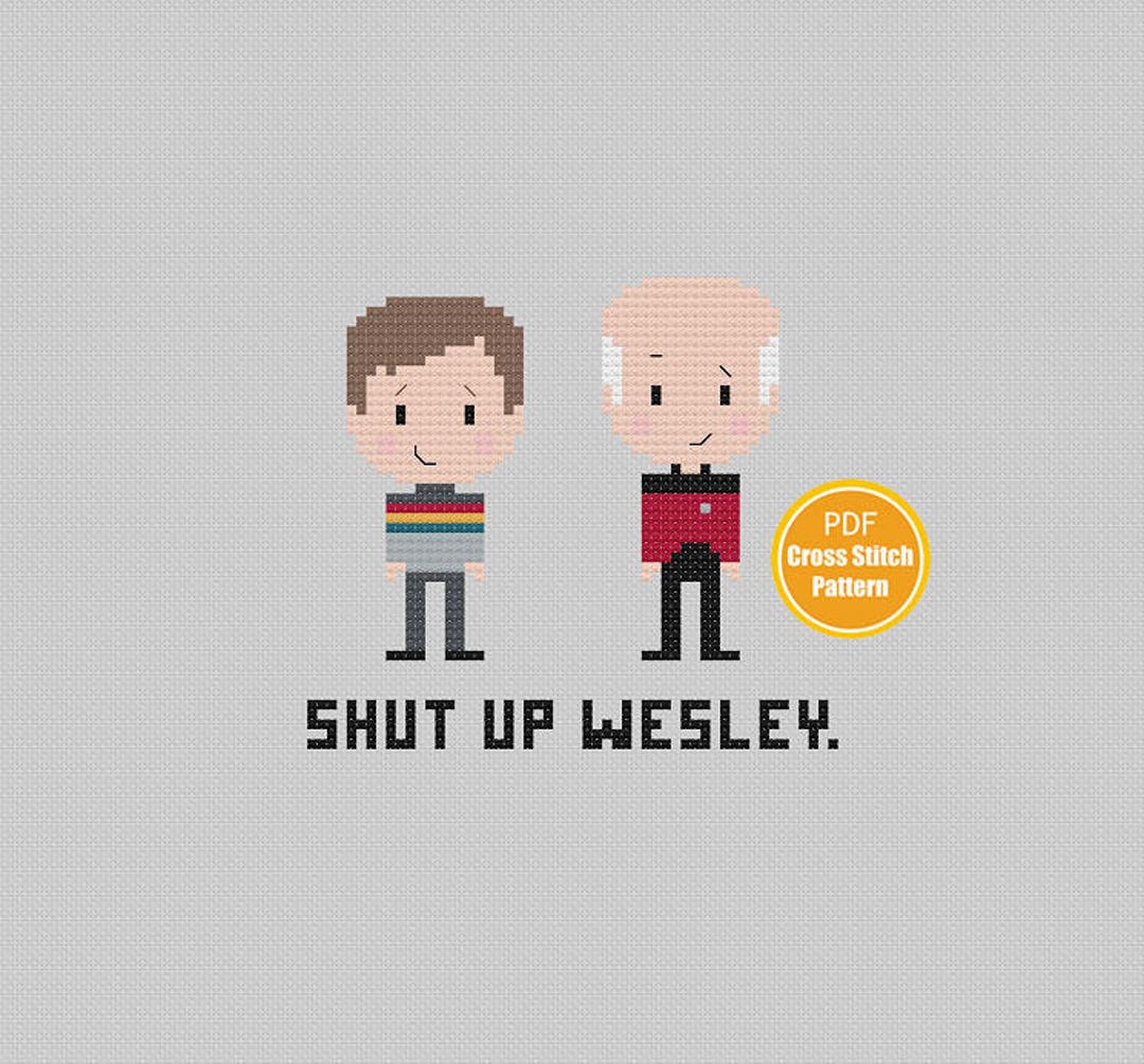 Shut up Wesley Cross Stitch Pattern - Crosstitch - PDF Instant Download - Etsy