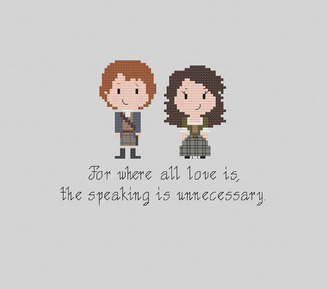 Outlander Inspired Cross Stitch Pattern Jamie Claire Fraser - Etsy Canada