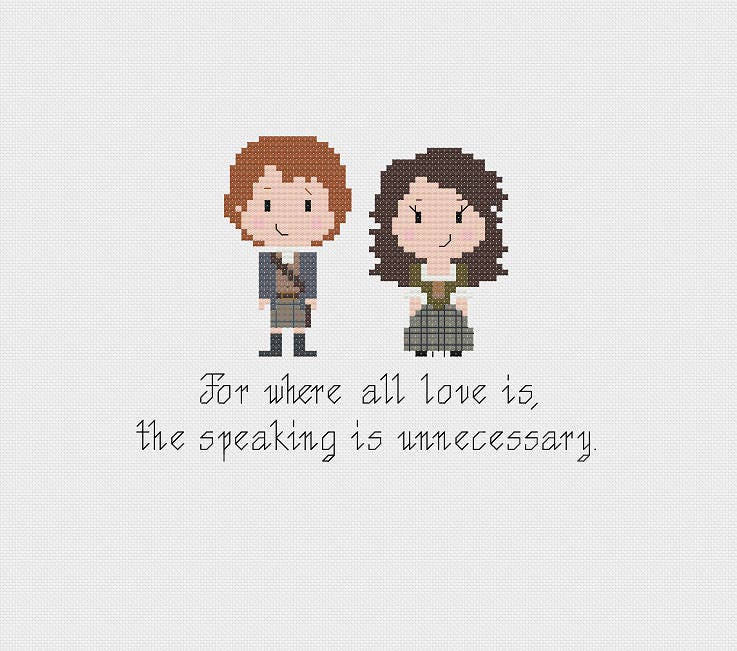 Outlander Inspired Cross Stitch Pattern Jamie Claire Fraser - Etsy