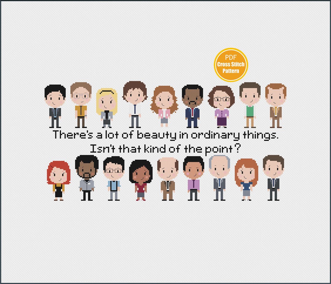 Office Inspired Cross Stitch Pattern - Instant Download - Crossstitch ...