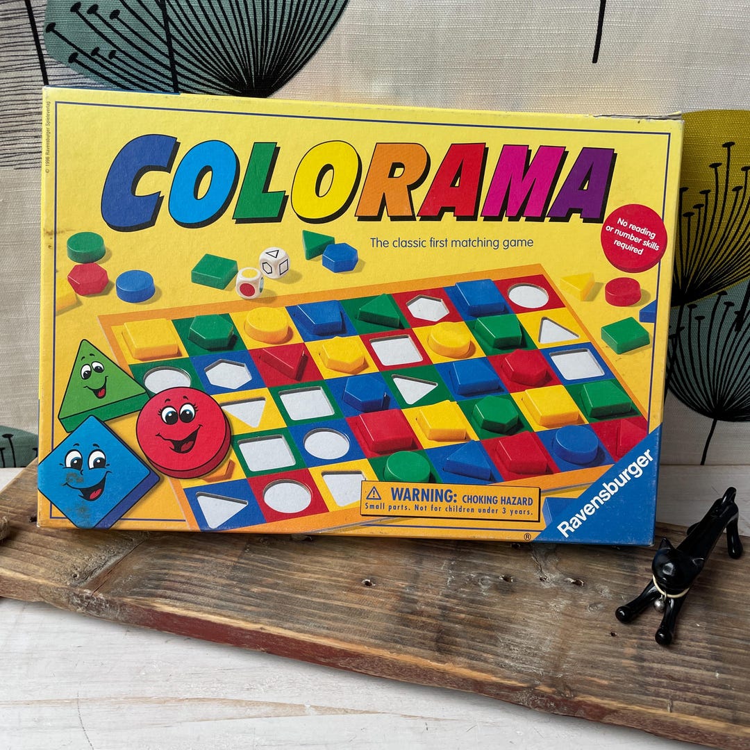 Vintage Ravensburger COLORAMA Classic First Matching Board Game 1-6 ...