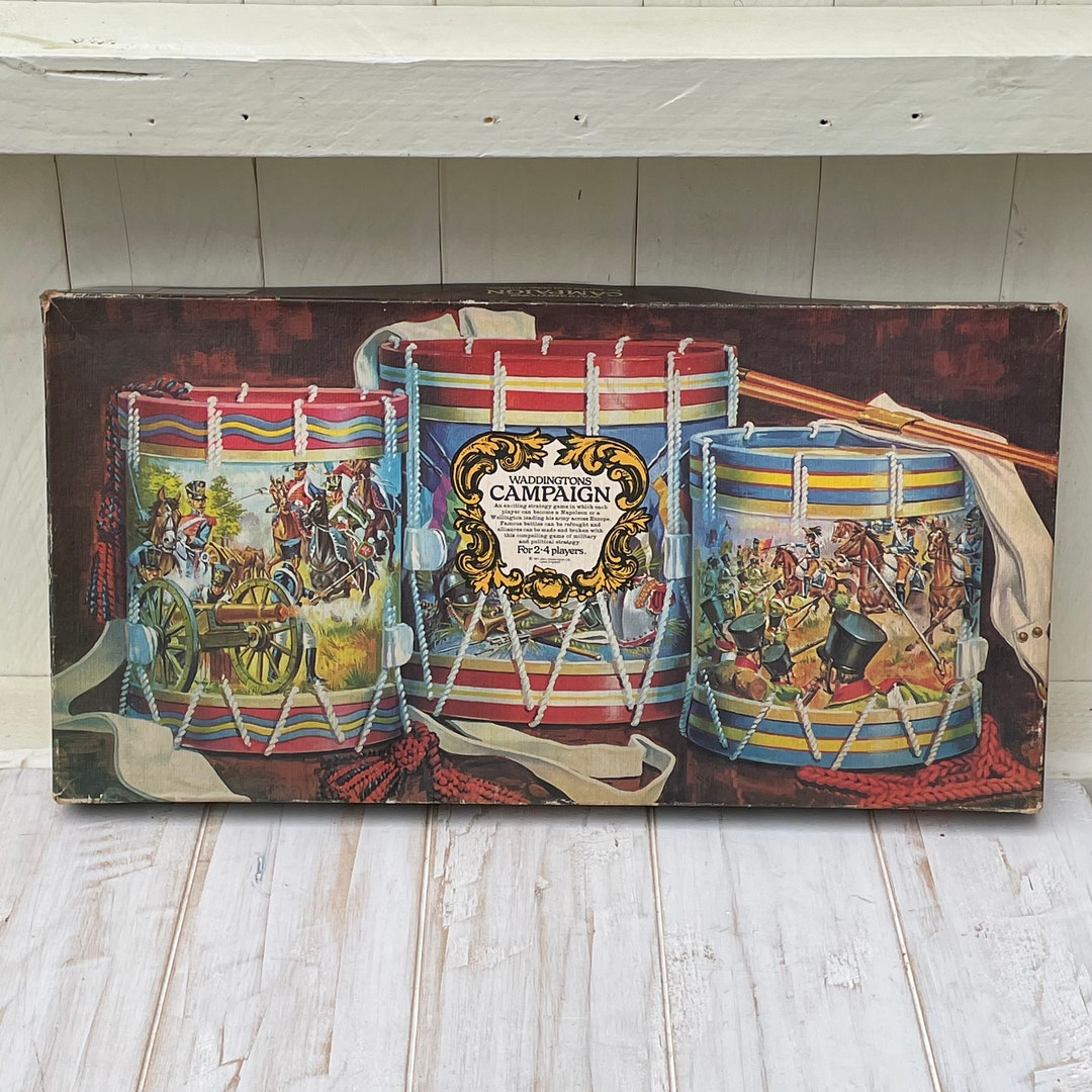 Vintage Campaign Board Game by Waddingtons 1971 Strategy Napoleonic War ...