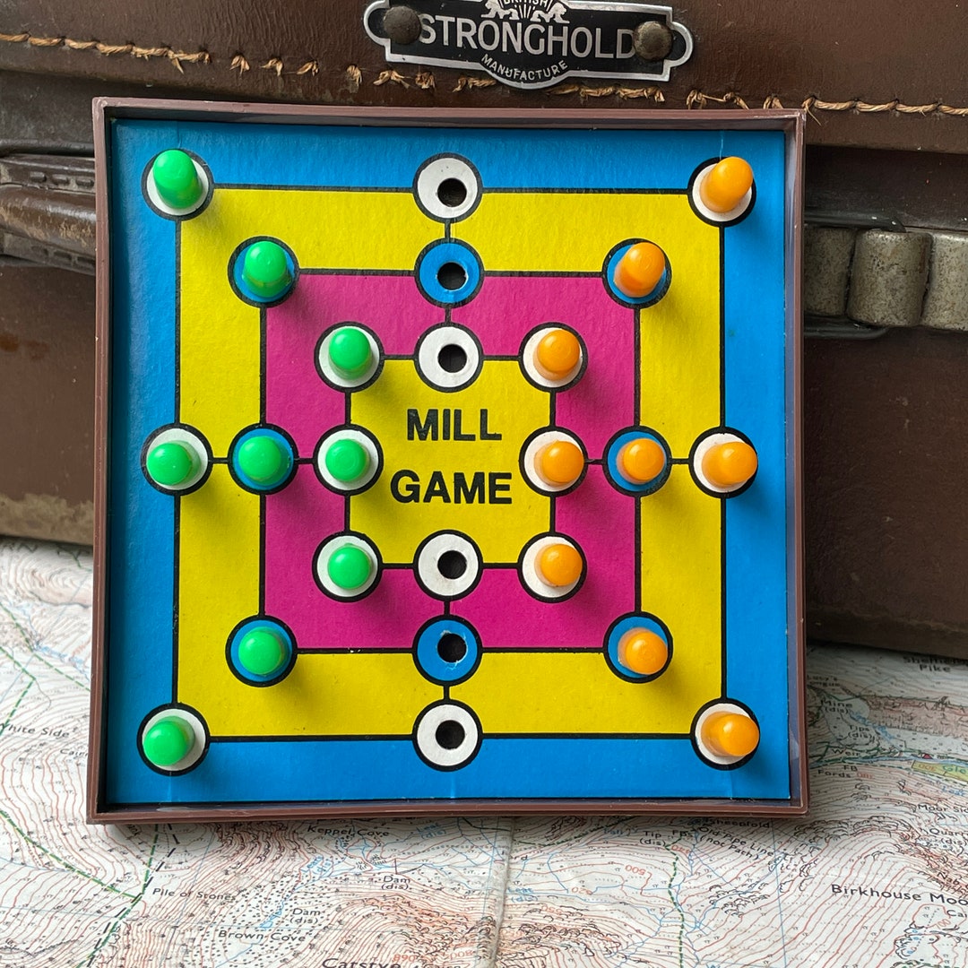 Vintage Travel Game Mill Game Nine Men's Morris Campervan Retro 1960s ...