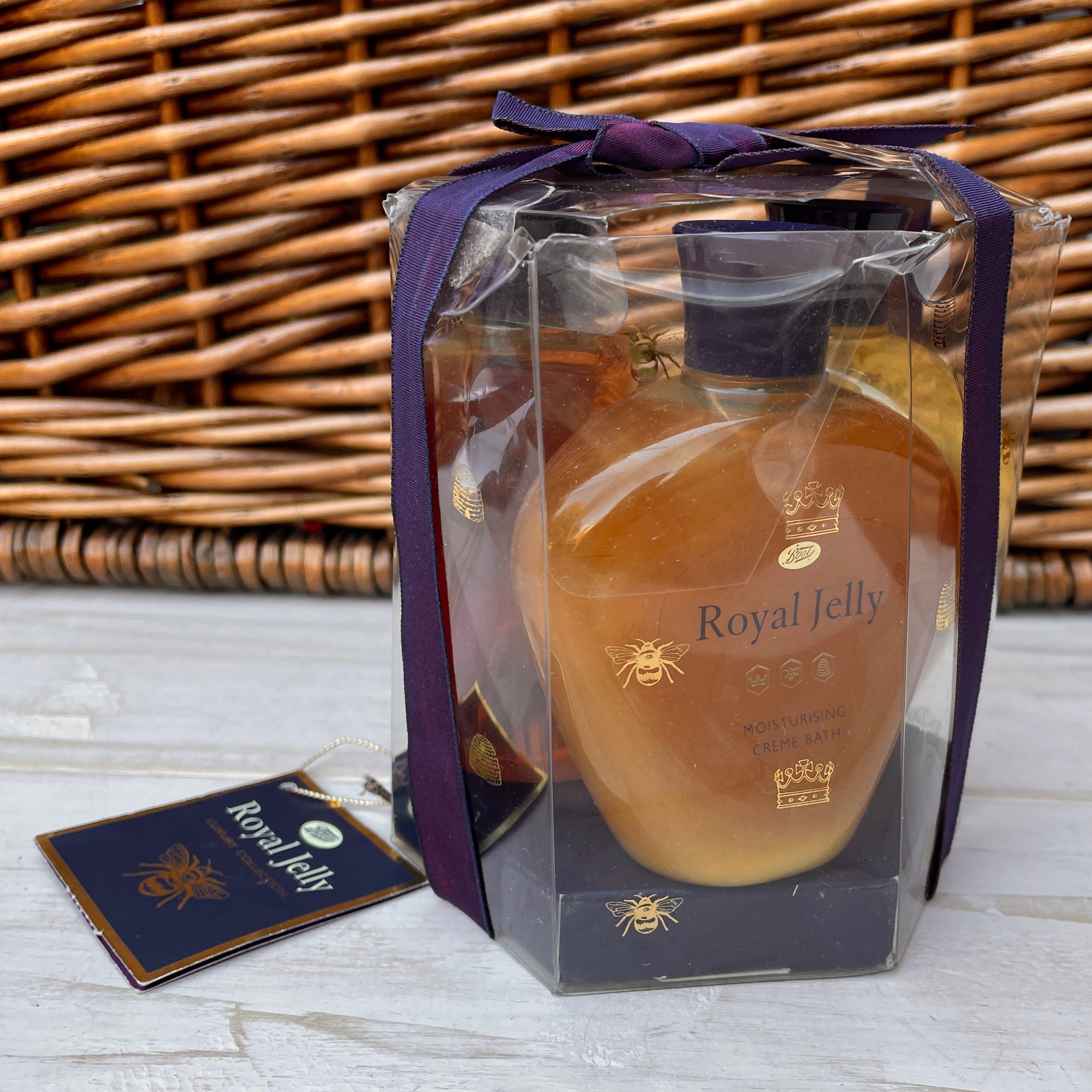 Vintage Boots ROYAL JELLY Gift Set Bath Oil Creme Bath Body - Etsy