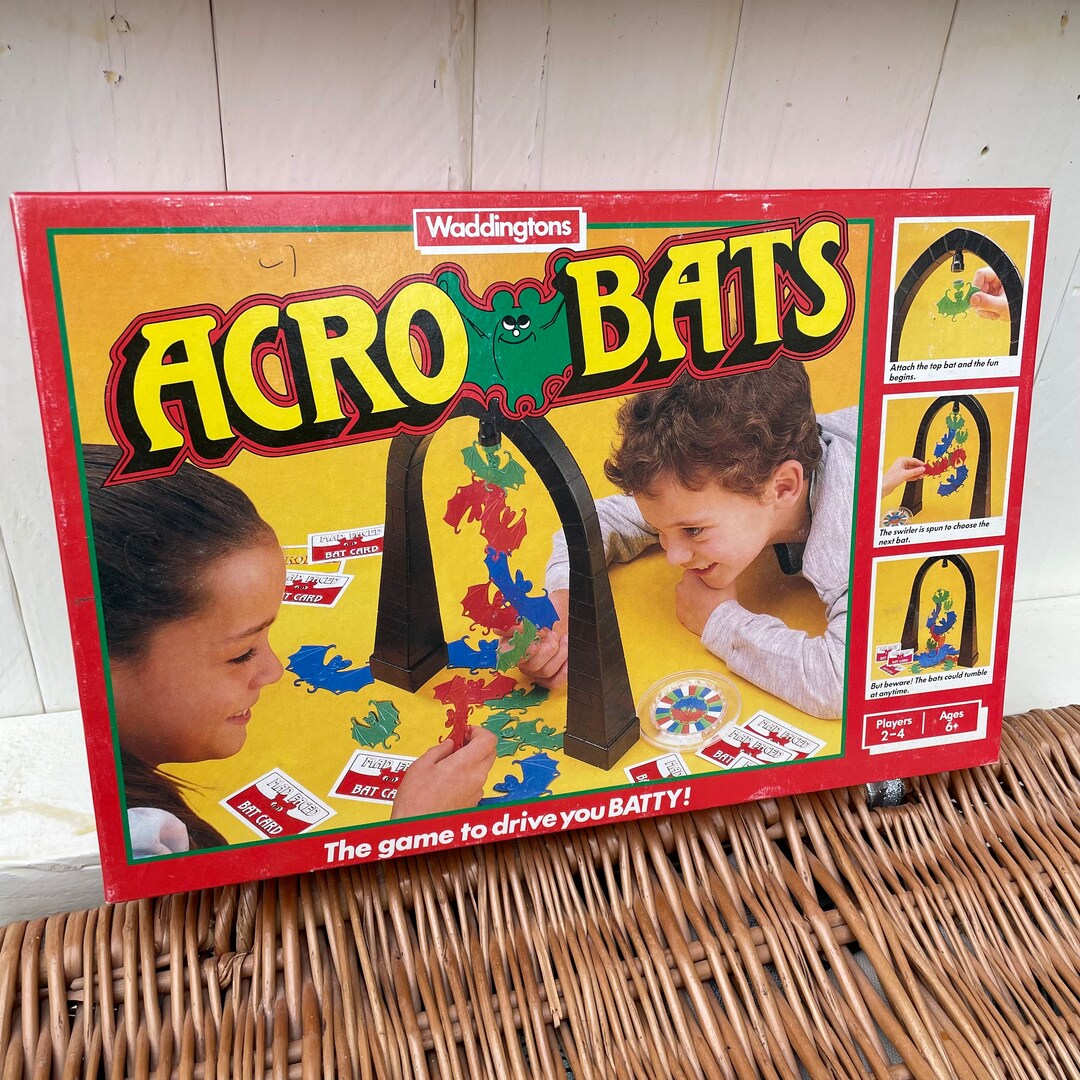 Vintage Waddingtons Acrobats Board Game Complete Instructions Retro Age ...