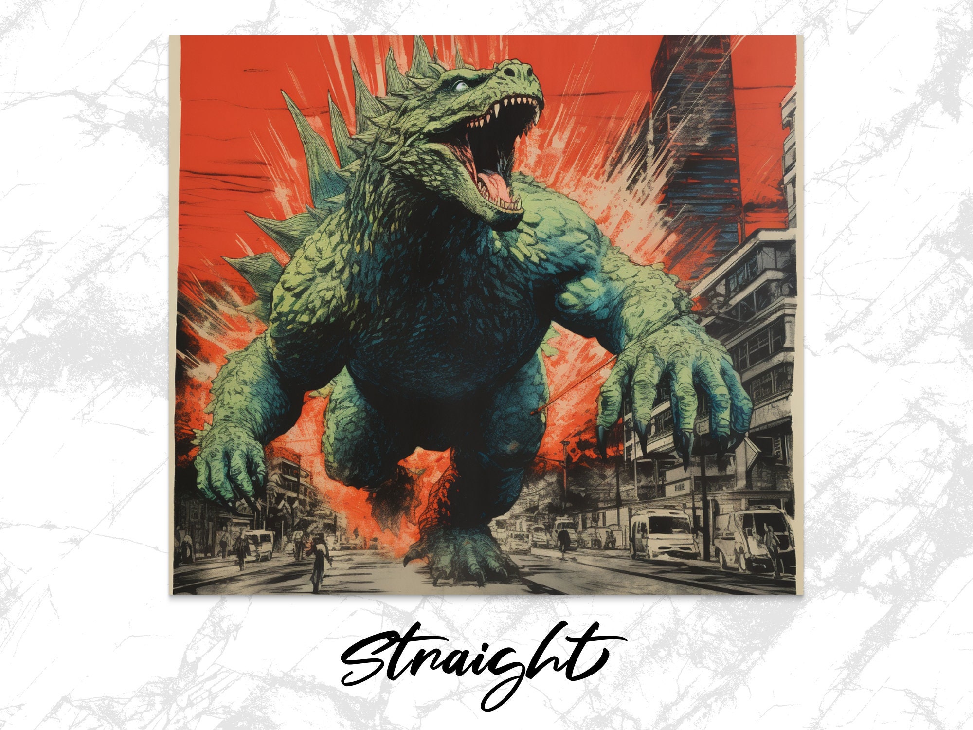 Spiny God Zilla 20oz Sublimation Tumbler Design, Straight and Tapered ... Spiny God Zilla 20oz Sublimation Tumbler Design, Straight and Tapered ...