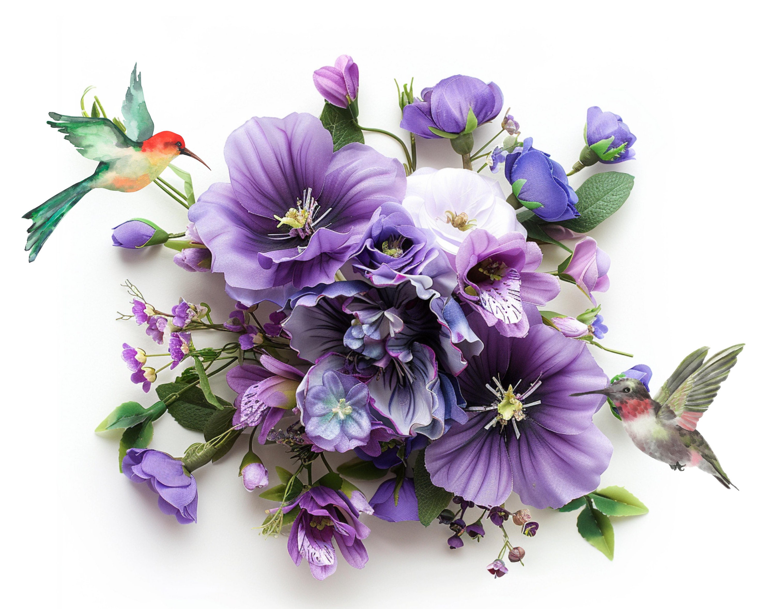 Birth Flower-february Personalized, Violet Floal Wall Art, Gift Mother ...