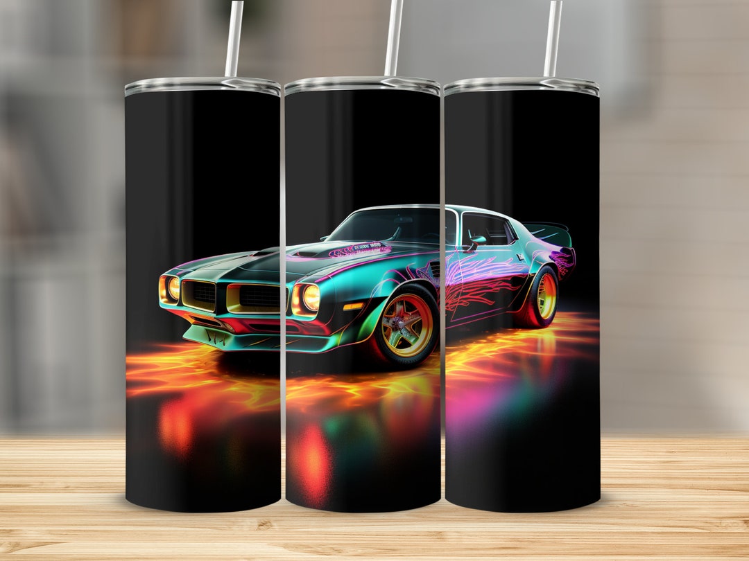 1974 Trans Am Neon Color 20oz Skinny Tumbler Wrap Straight and Tapered ...