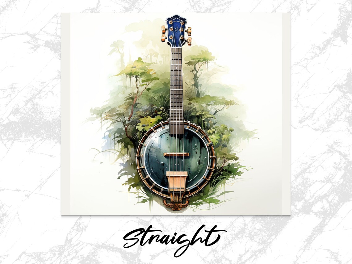 Realistic Banjo 20oz Skinny Tumbler Wrap Straight and Tapered Tumbler ...