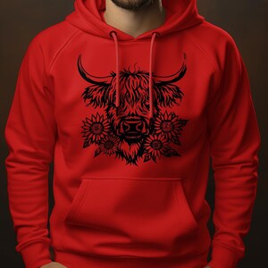 Highlander Cow With Flowers Digital SVG Cut, Vector Image,highland Cow ...