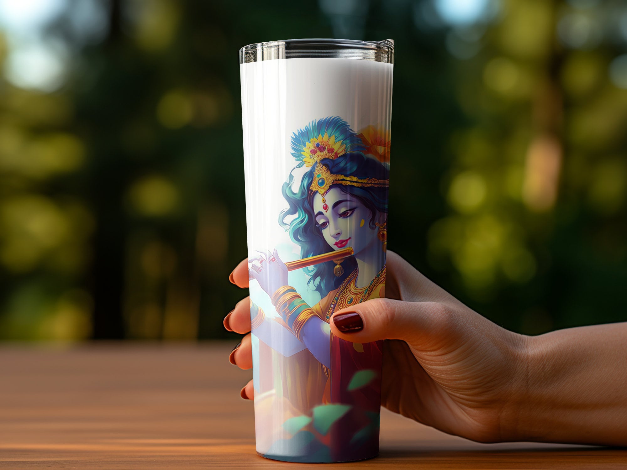 Lord Krishna Flute 20oz Sublimation Tumbler Design, Straight and ...