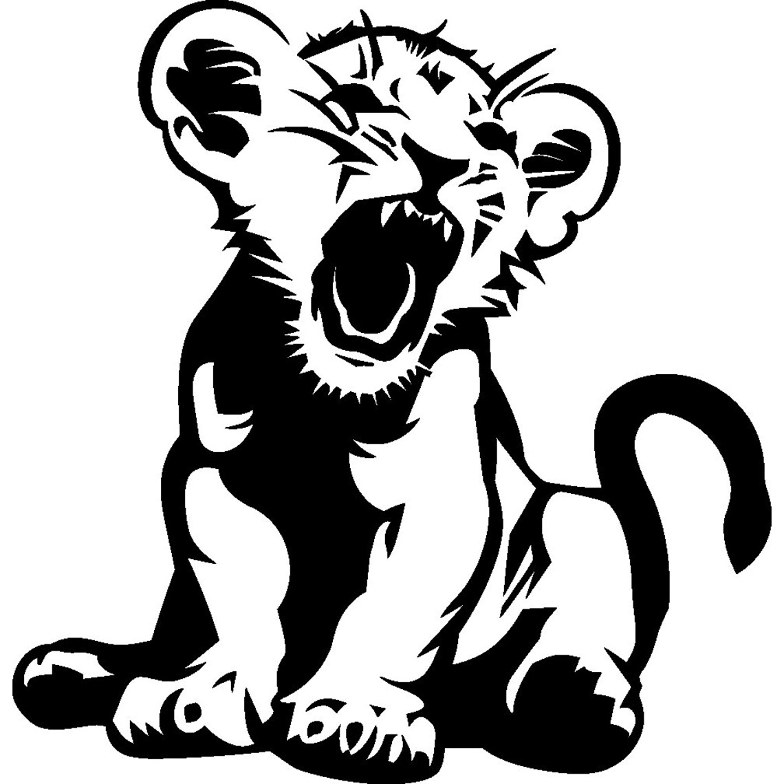 Roaring Baby Cub Lion Digital SVG CUT, Baby Cub Lion Svg, Roaring Baby ...