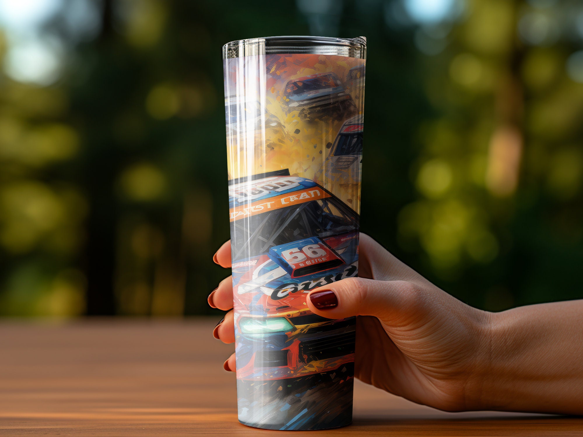 Race CAR Tee 20oz Sublimation Tumbler Design, Straight and Tapered ...