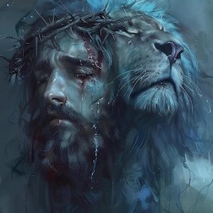 Jesus Wall Art, Jesus and the 99, Jesus Painting, Bible Art, Jesus ...