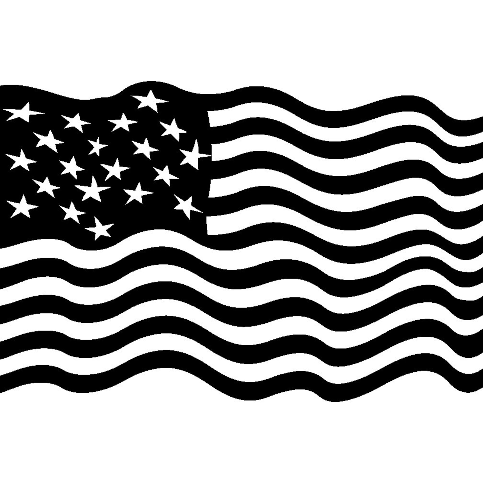 Wavy American Flag Digital SVG Cut, Vector File, American Flag Svg Png ...