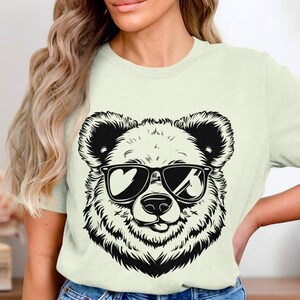 Cool Bear With Sunglasses Digital SVG Cut, Cool Bear Svg, Bear Head Svg ...