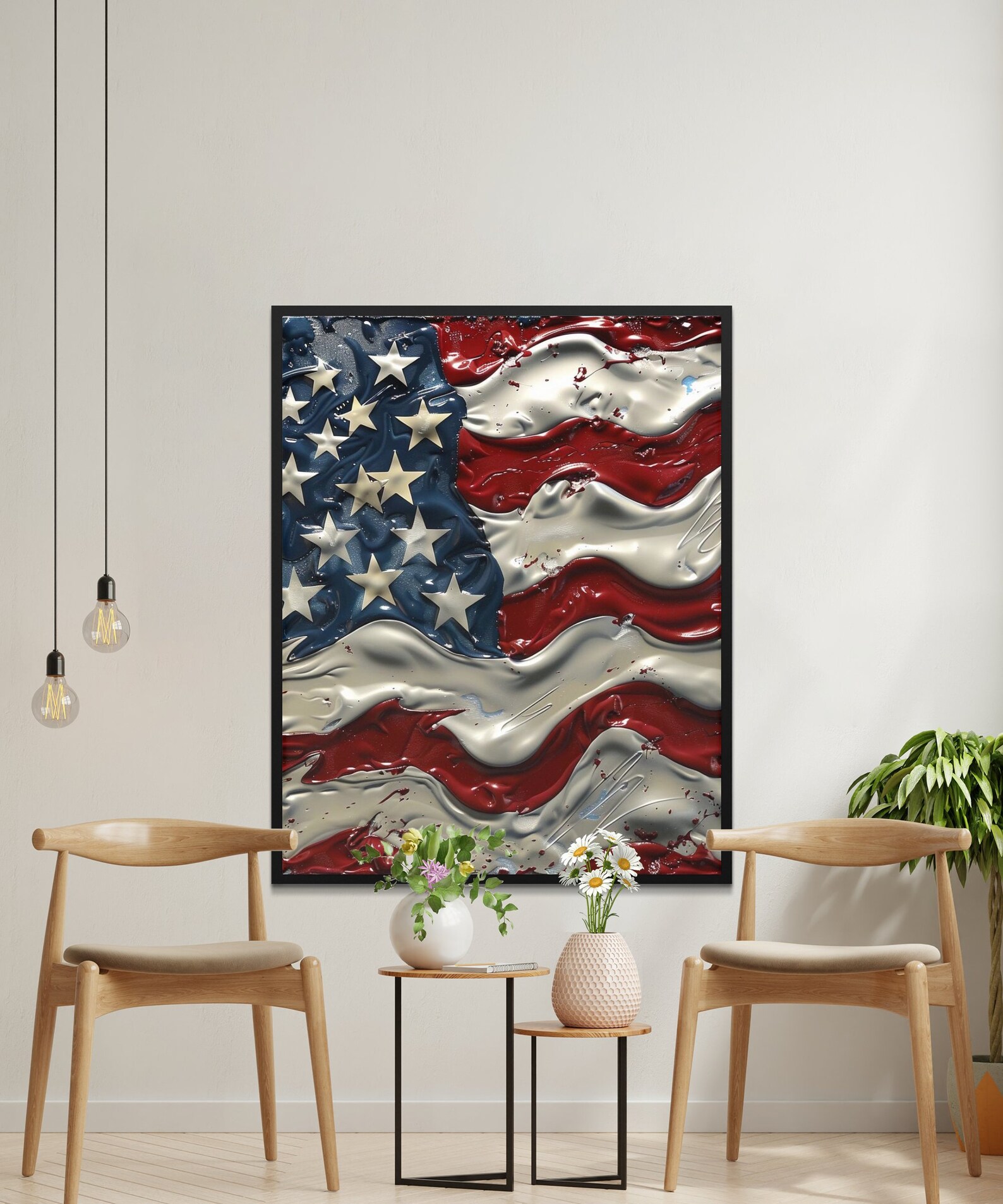 USA Flag Wall Art, Patriotic American Flag Sign, Patriotic Flag Wall ...