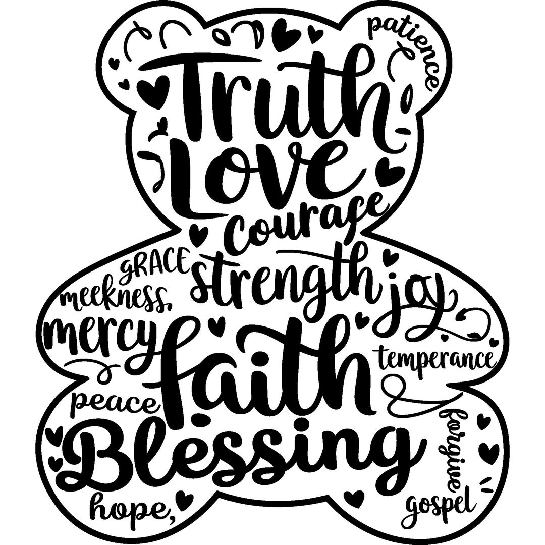 Christians Bear SVG Digital Cut File, Bible Quote SVG, Teddy Bear Word ...