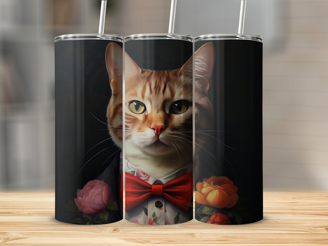 Cat Wisdom Tumbler, 20oz Sublimation Tumbler Design, 9.2x8.3 Inch ...