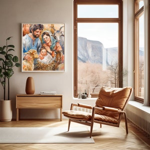 Birth of Jesus Wall Art, Jesus Wall Art, Jesus Print, Jesus Poster ...