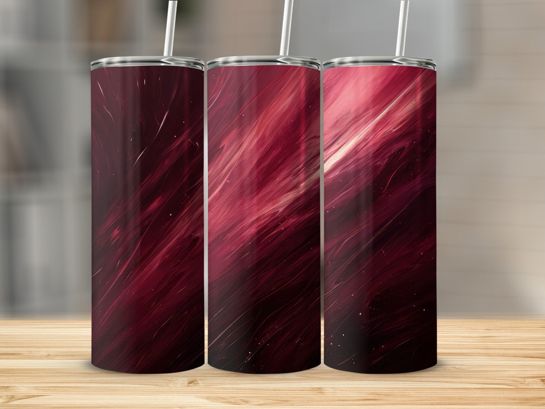 Maroon Pattern Tumbler, 20oz Sublimation Tumbler Design, 9.2x8.3 Inch ...