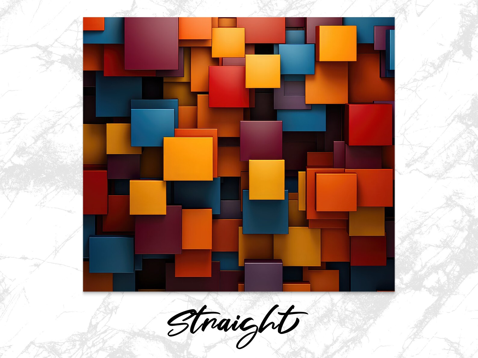 Square Shape Pattern, 20oz Sublimation Tumbler Design, Straight and ...