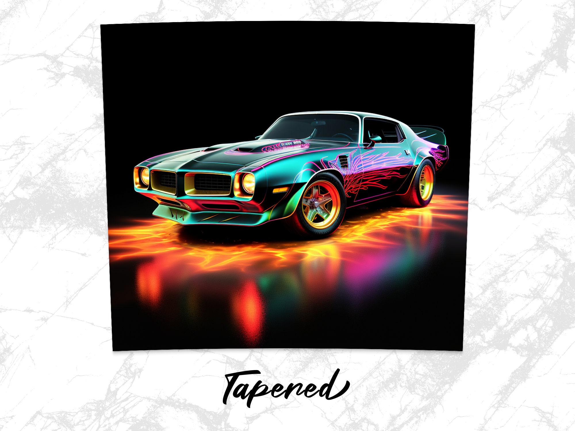 1974 Trans Am Neon Color 20oz Skinny Tumbler Wrap Straight and Tapered ...