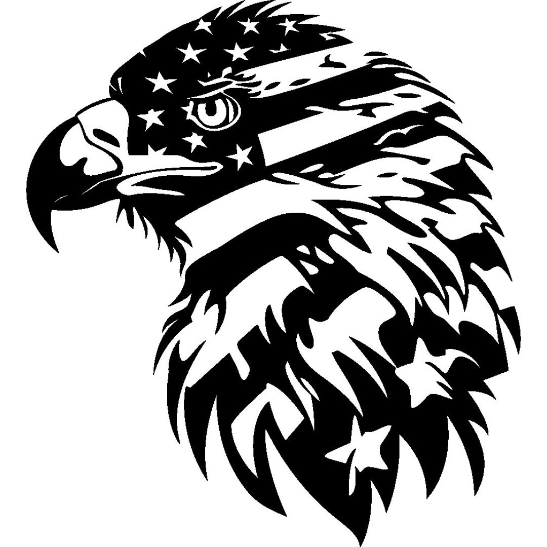 Eagle Head American Flag SVG Digital Cut, Vector Image, American Flag Eagle Head, American Flag ...