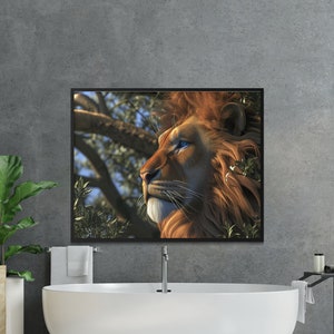 Jungle Lion Wall Art - Etsy