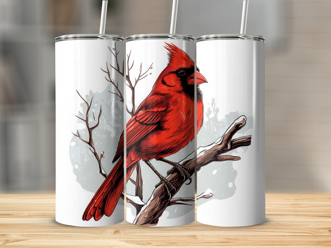 Red Cardinal Bird, 20oz Sublimation Tumbler Design, 9.2x8.3 Inch ...