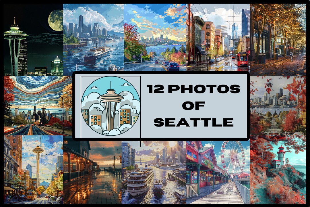 Seattle Wall Art, Space Needle, Seattle Art Prints, Seattle Vintage ...