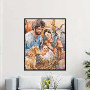 Birth of Jesus Wall Art, Jesus Wall Art, Jesus Print, Jesus Poster ...