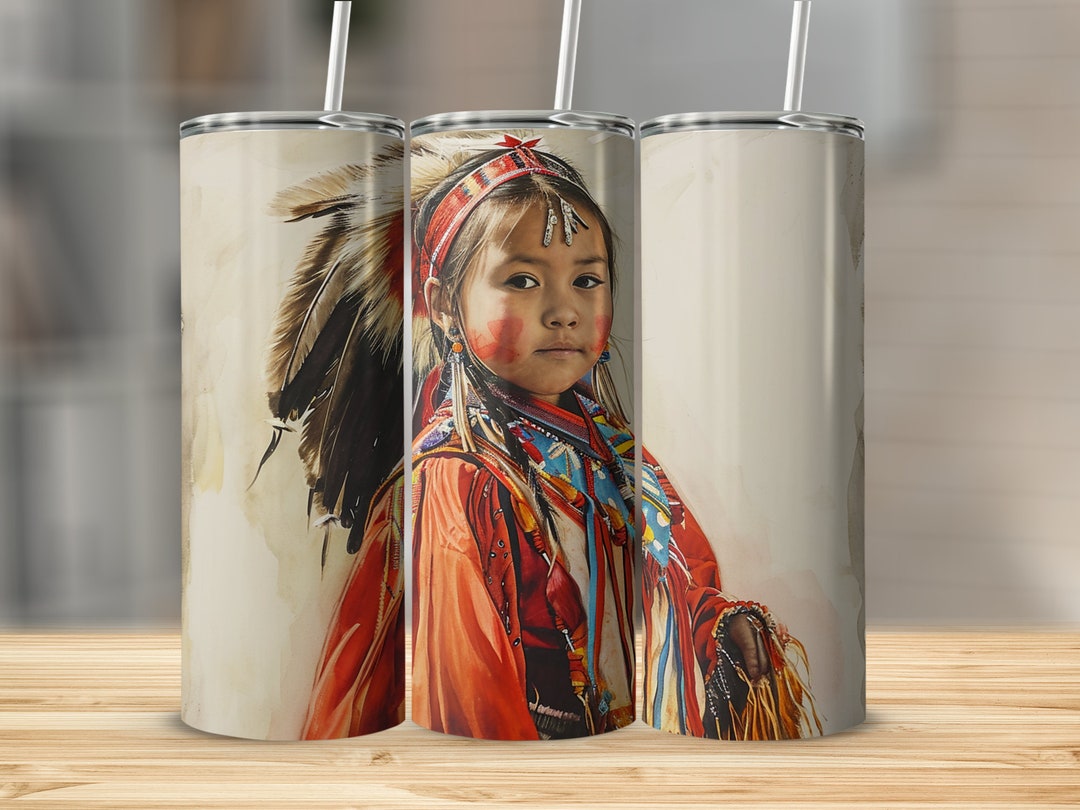 Native American Fancy Dancer 20oz Sublimation Tumbler Design, Straight ...
