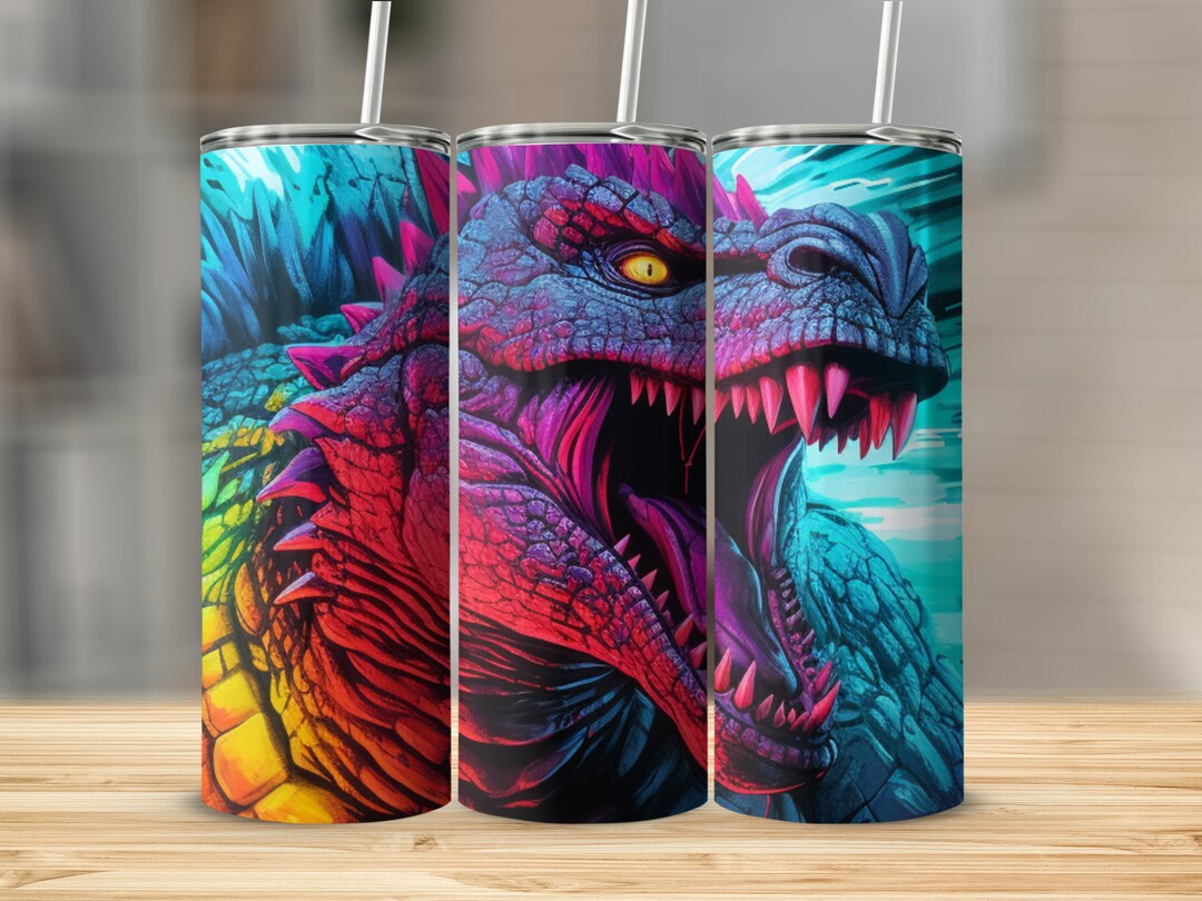 Neon God Zilla Tumbler, 20oz Sublimation Tumbler Design, Straight and ... Neon God Zilla Tumbler, 20oz Sublimation Tumbler Design, Straight and ...