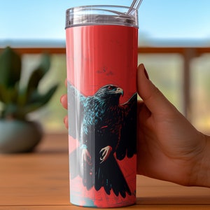 Flying Falcon Sky 20oz Sublimation Tumbler Design, Straight and Tapered ...