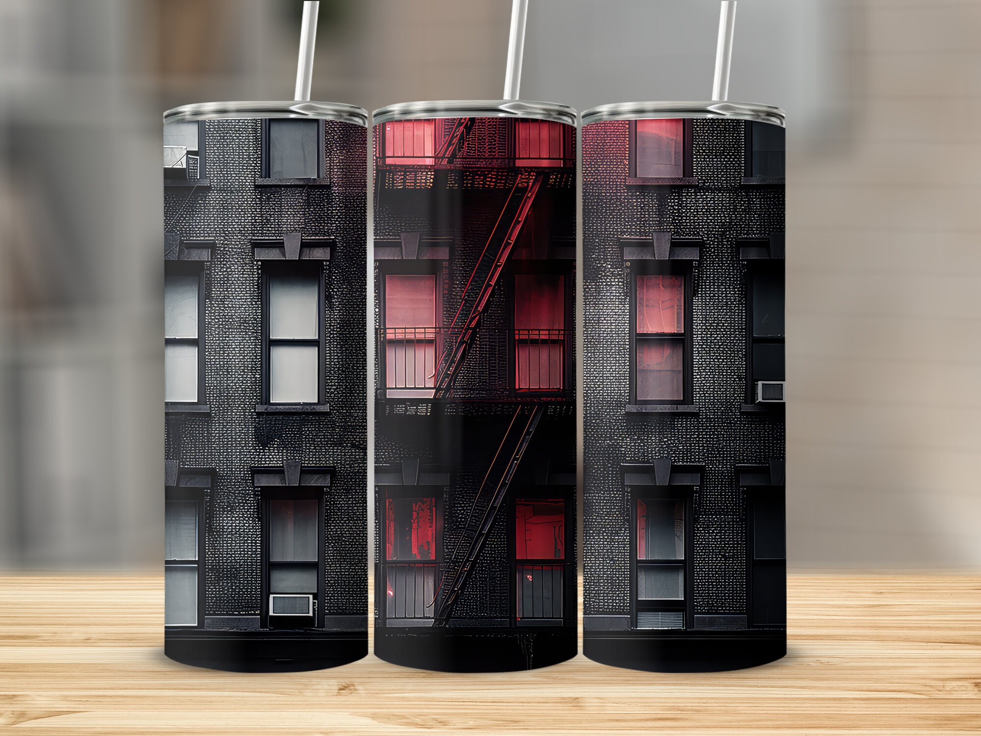 Abstract NYC Building 20oz Sublimation Tumbler Design - Etsy
