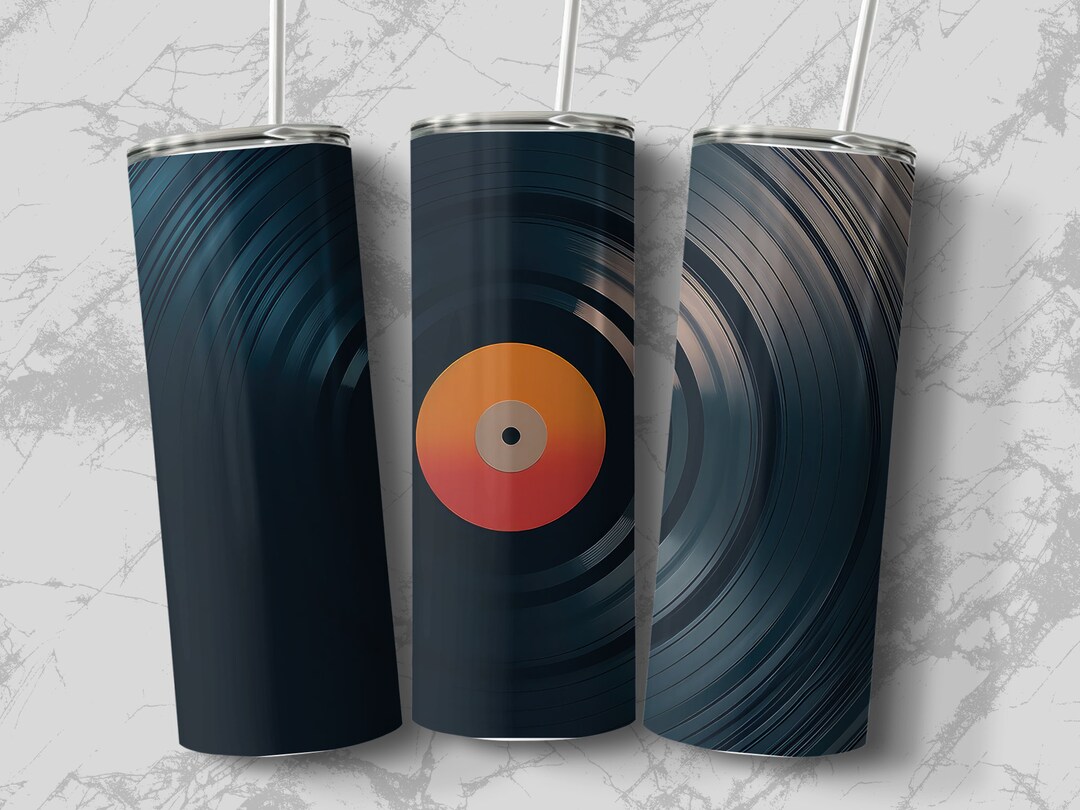 Vintage Vinyl Record Groove 20oz Sublimation Tumbler Designs, 9.2x8.3 ...