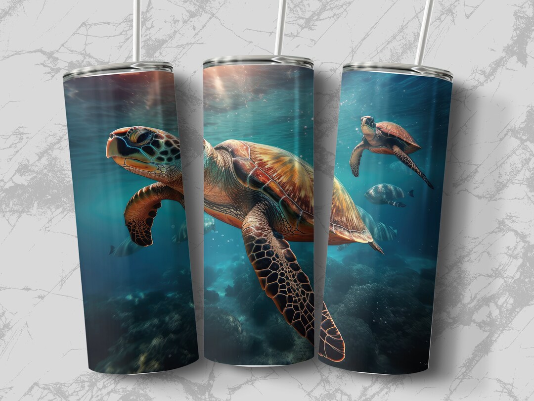 Oceanic Sea Turtles 20oz Sublimation Tumbler Designs, 9.2 X 8.3 Inch ...