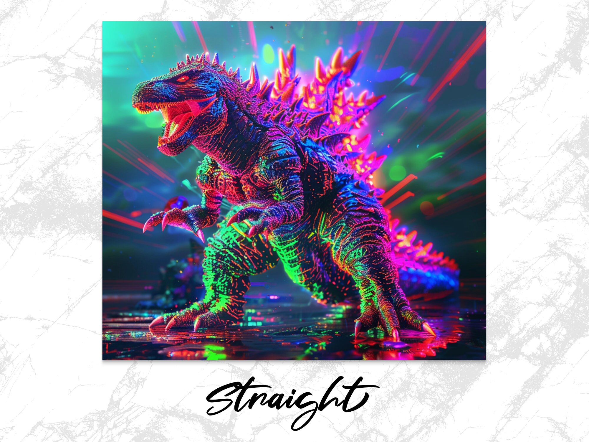 Raging God Zilla Tumbler, 20oz Sublimation Tumbler Design, Straight and ...