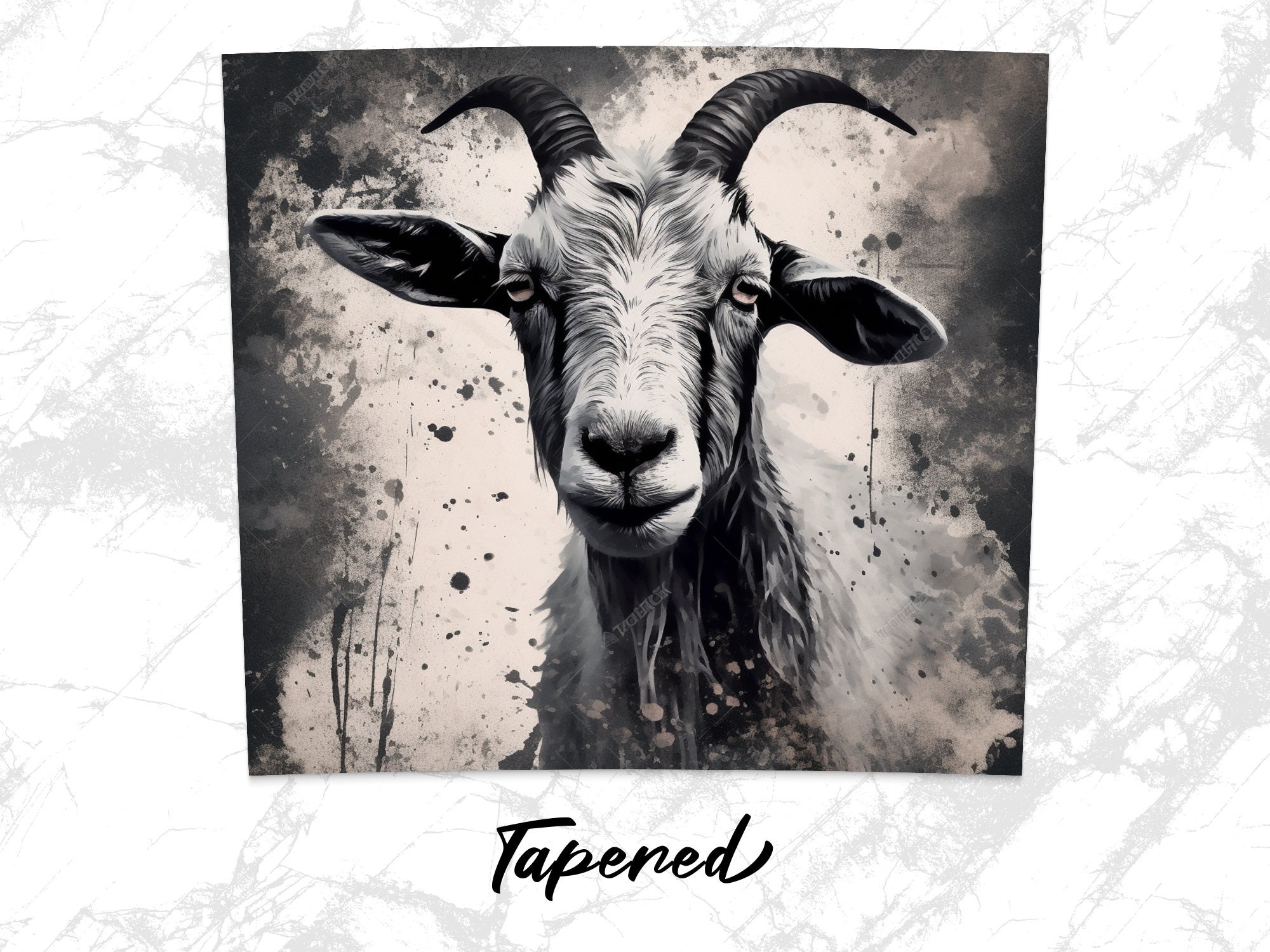 Distressed Goat Background 20oz Skinny Tumbler Wrap Straight and ...